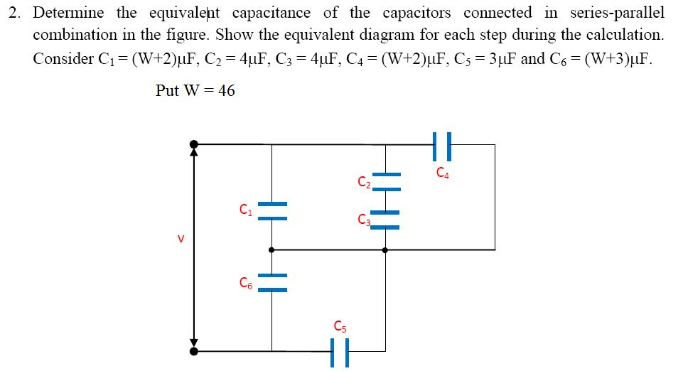Solved Determine the equivalent capacitance of the | Chegg.com