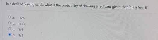 In a deck of playing cards, what is the probability | Chegg.com