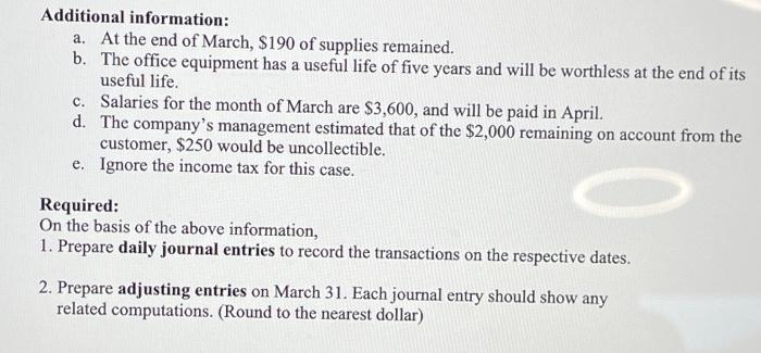 Solved 1. The following are transactions of Andrew Company | Chegg.com