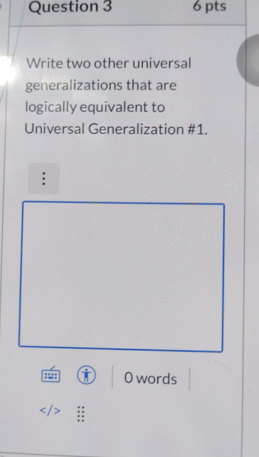 Solved Question 3 6 pts Write two other universal | Chegg.com