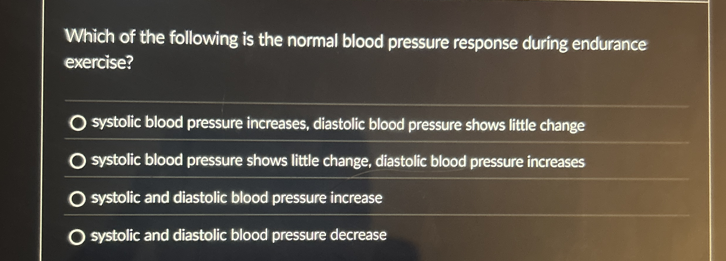 Solved Which of the following is the normal blood pressure | Chegg.com