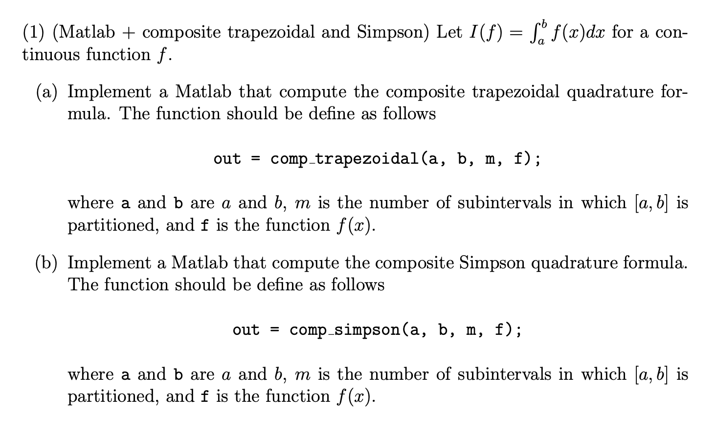 this is for numerical analysis class. please make | Chegg.com