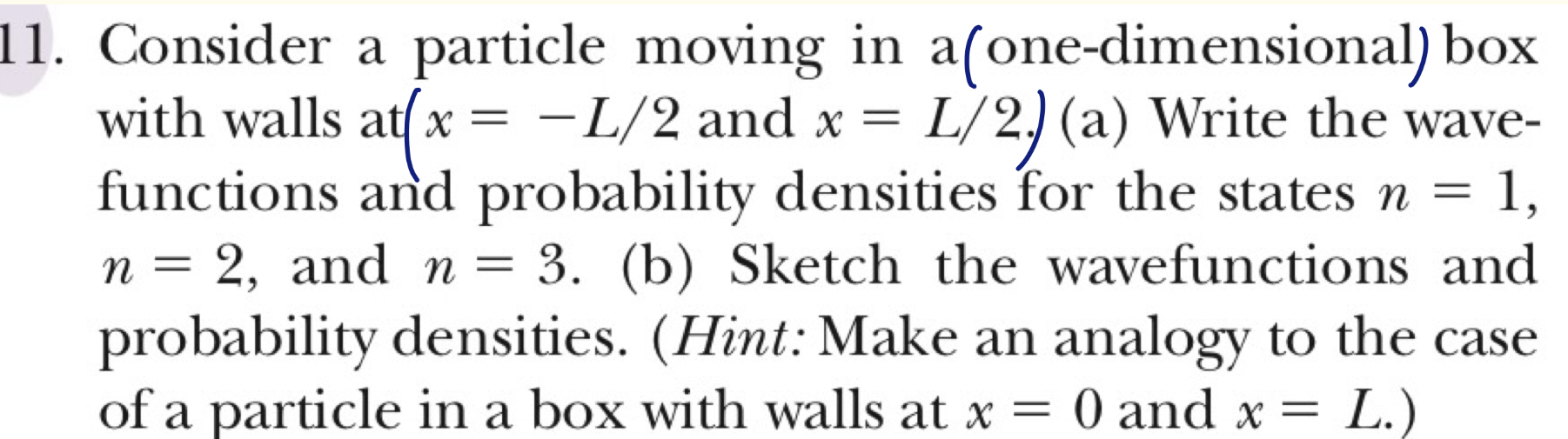 Solved Consider a particle moving in a(one-dimensional) ﻿box | Chegg.com