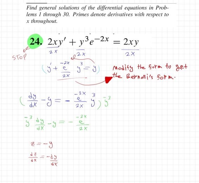 Solved Find general solutions of the differential equations | Chegg.com