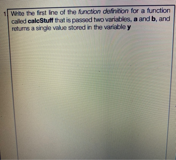 Solved A Program Has The Following Local Function Function 6235