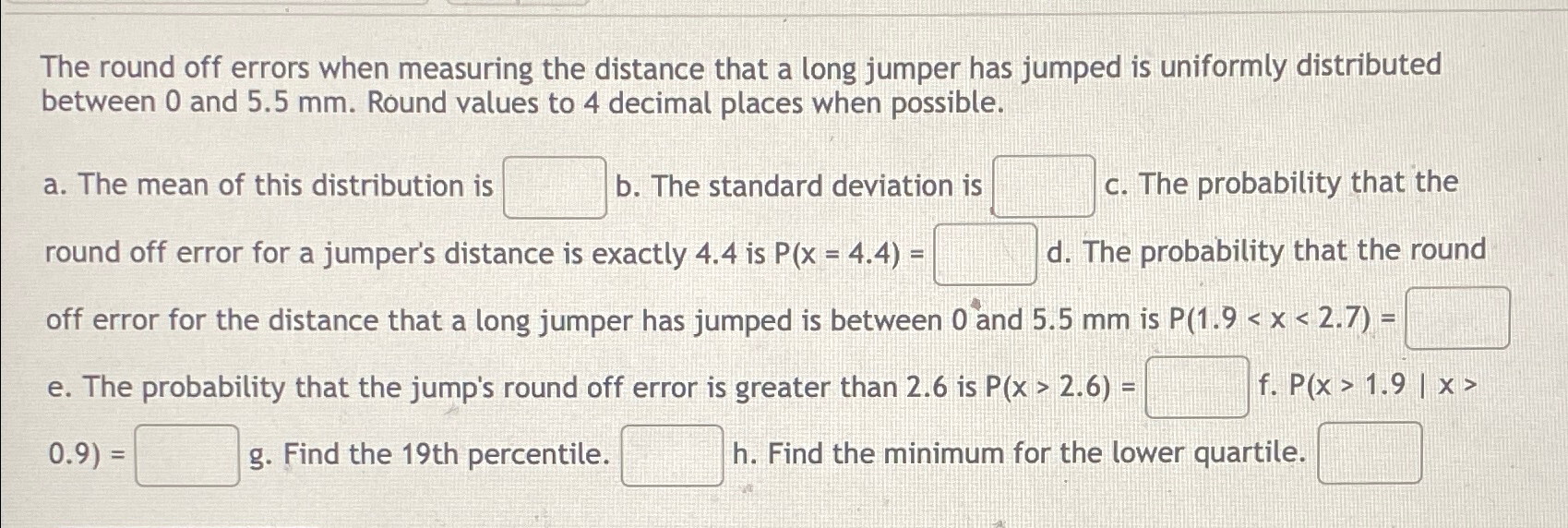 Solved The round off errors when measuring the distance that | Chegg.com