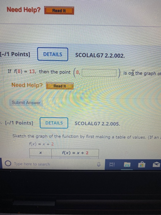 Solved Need Help? Rond It T-11 Points] DETAILS SCOLALG7 | Chegg.com