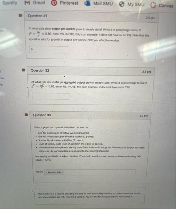 Solved At what rate does output per worker grow in steady | Chegg.com