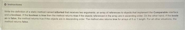 Solved Write the definition of a static method named | Chegg.com
