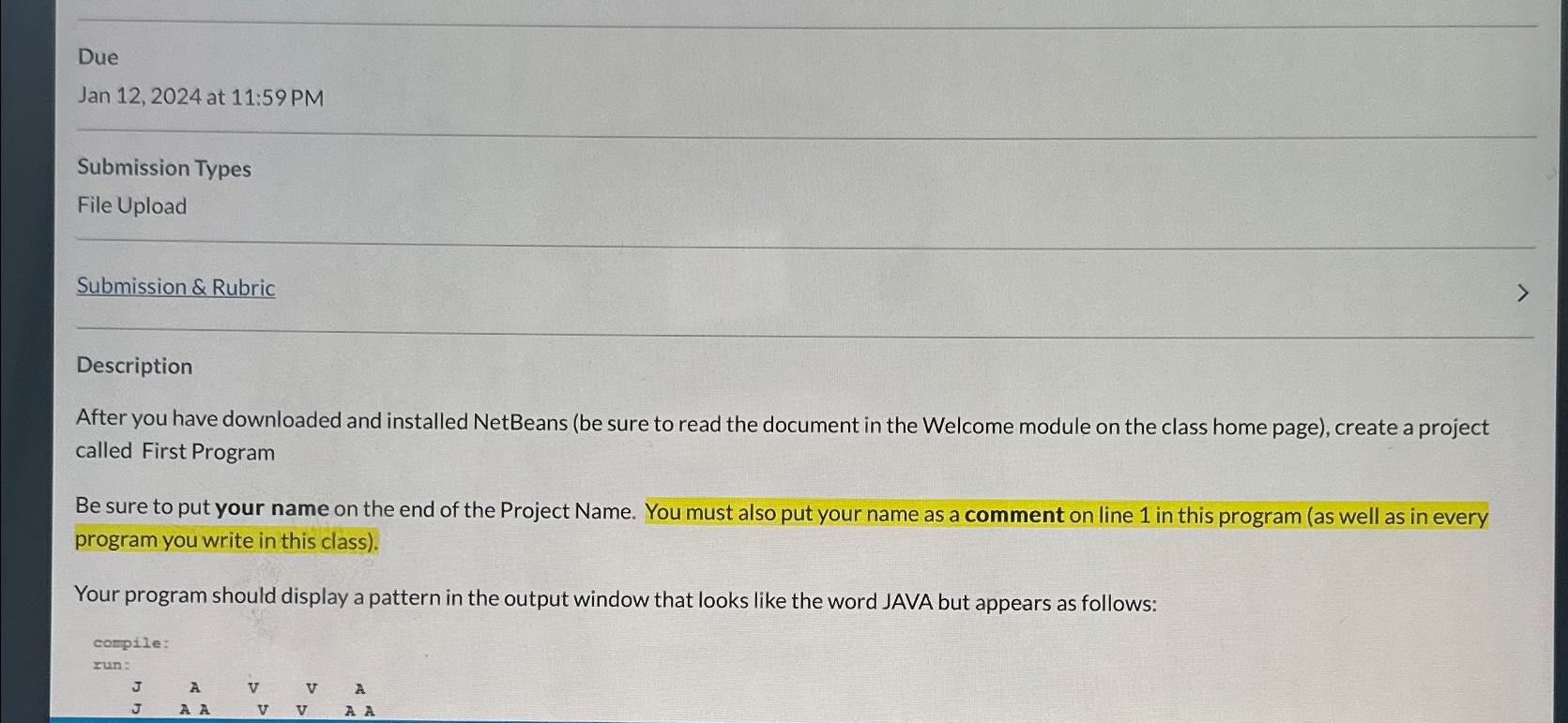 Solved DueJan 12, 2024 ﻿at 11:59 ﻿PMSubmission TypesFile | Chegg.com