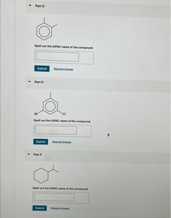 Solved Spell out the IUPAC name of the compound. Part B | Chegg.com