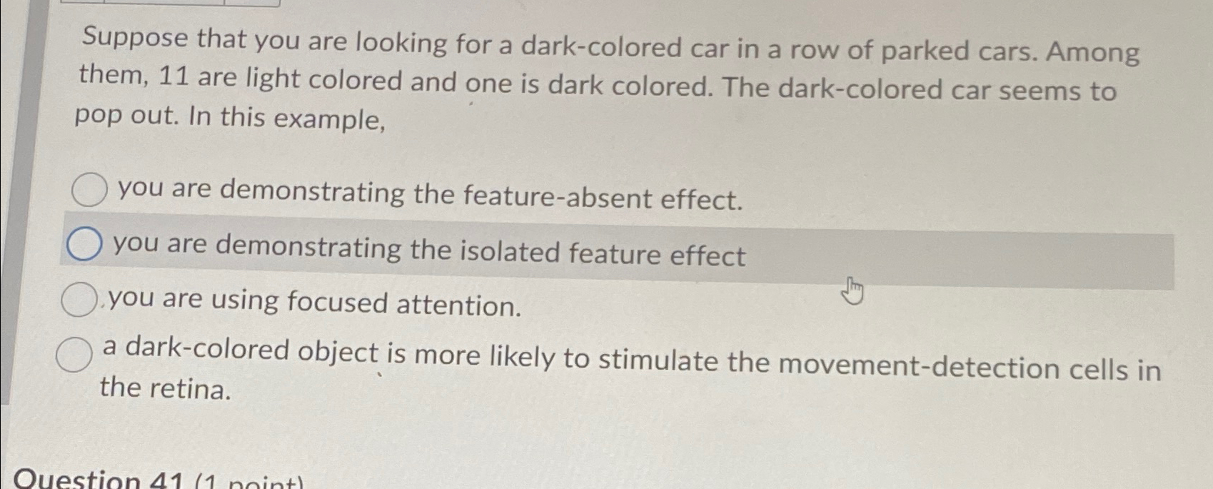 Solved Suppose that you are looking for a dark-colored car | Chegg.com