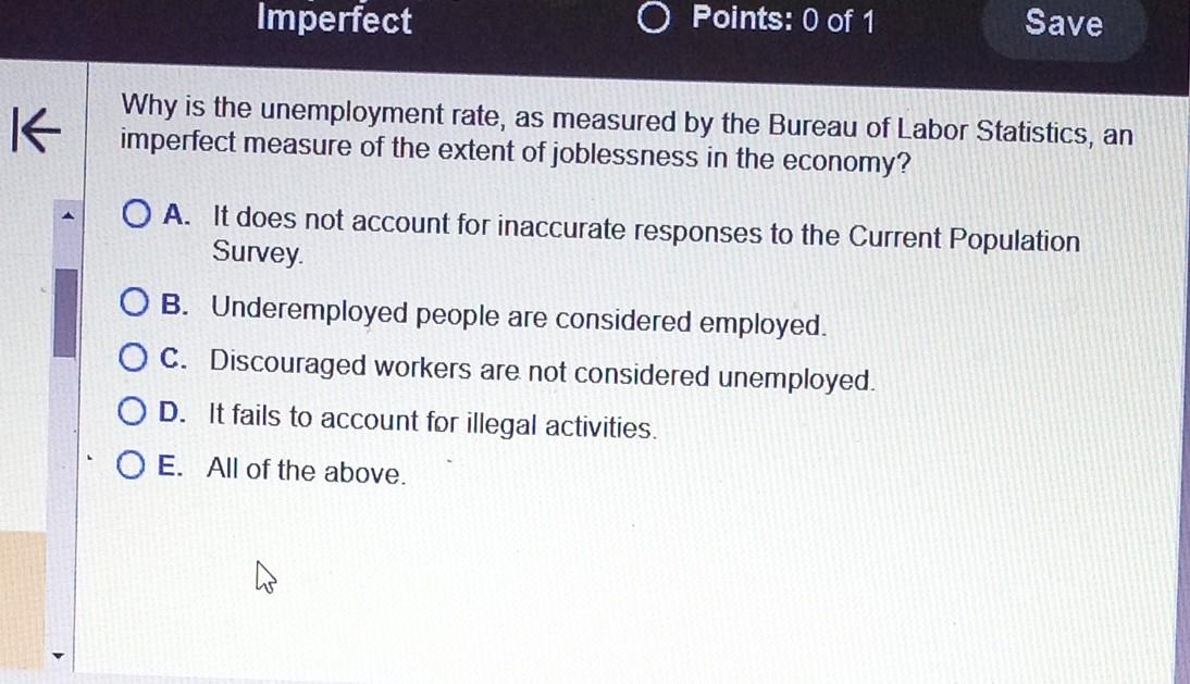 Solved Why is the unemployment rate, as measured by the | Chegg.com