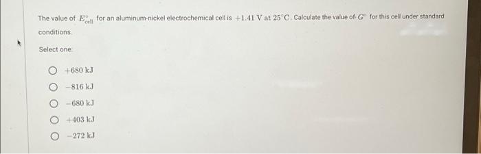 Solved The value of Ell for an aluminum-nickel | Chegg.com