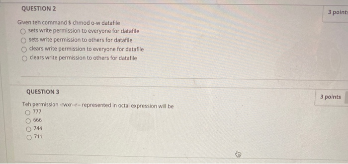 Solved Question 1 A User Executes Teh Following Command 