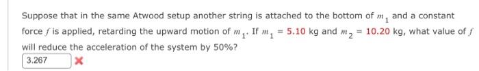 Solved Suppose that in the same Atwood setup another string | Chegg.com