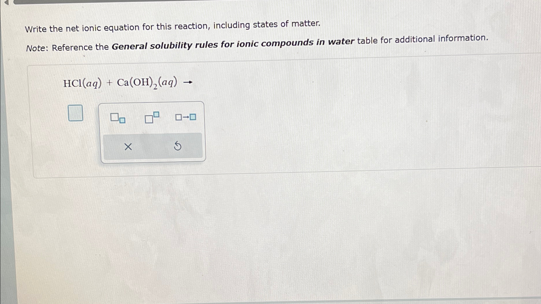 Solved Write the net ionic equation for this reaction, | Chegg.com