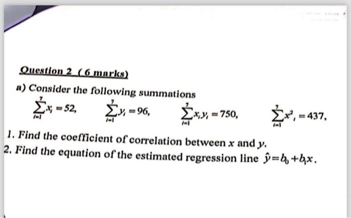 Solved a) Consider the following summations | Chegg.com