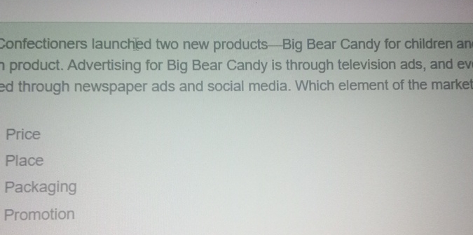 Solved Confectioners launchied two new products-Big Bear | Chegg.com