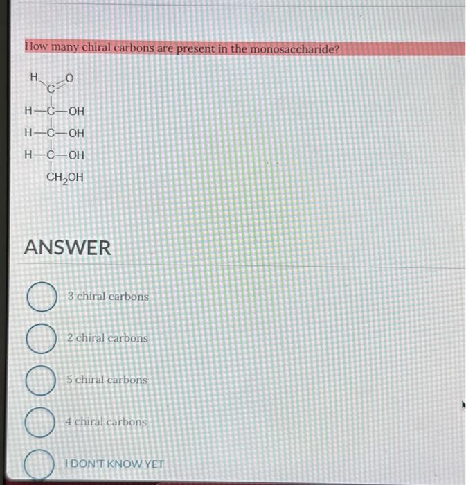 Solved How many chiral carbons are present in the | Chegg.com