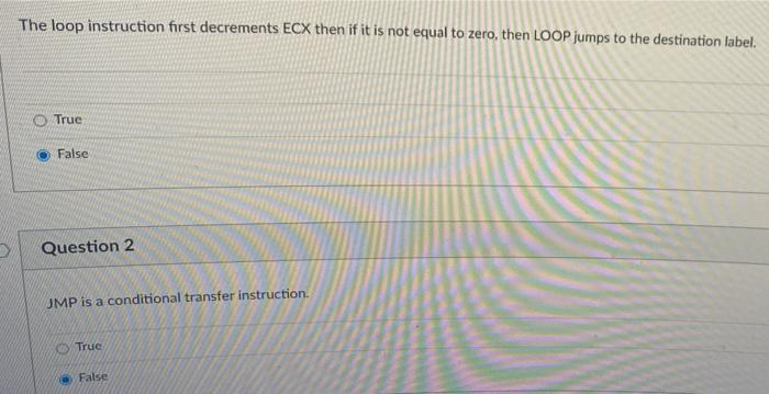 Solved The loop instruction first decrements ECX then if it | Chegg.com