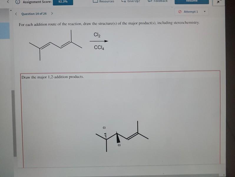 Solved 92.3% Resources Assignment Score: LX Give Up? | Chegg.com