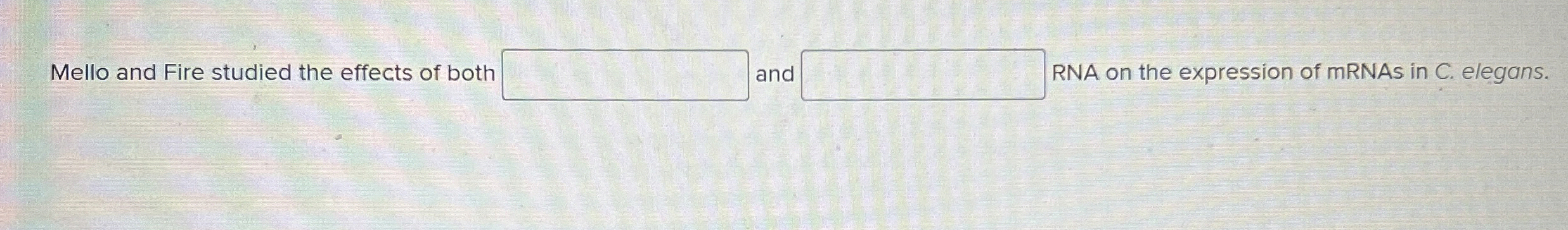 Solved Mello and Fire studied the effects of both ancRNA on | Chegg.com