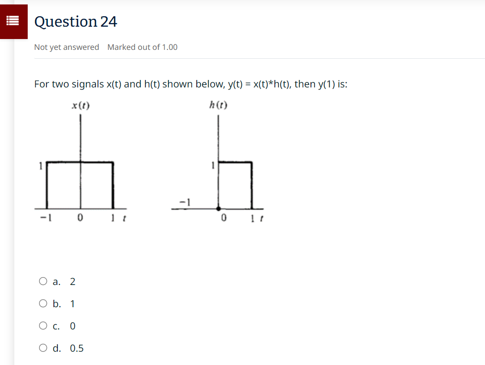 Solved For two signals x(t) ﻿and h(t) ﻿shown below, | Chegg.com