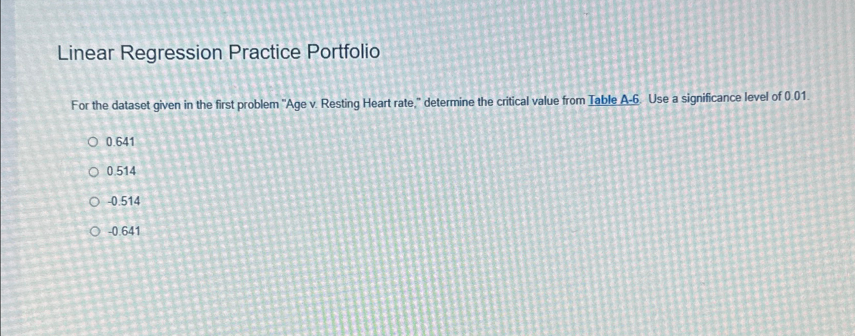 Linear Regression Practice PortfolioFor the dataset | Chegg.com