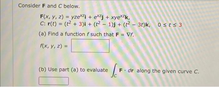 Solved Consider F and C below. | Chegg.com