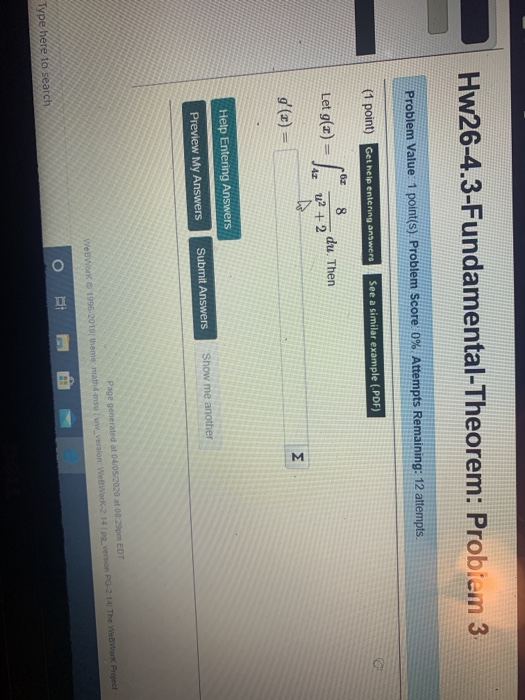 Solved Hw26-4.3-Fundamental-Theorem: Problem 3 Problem | Chegg.com