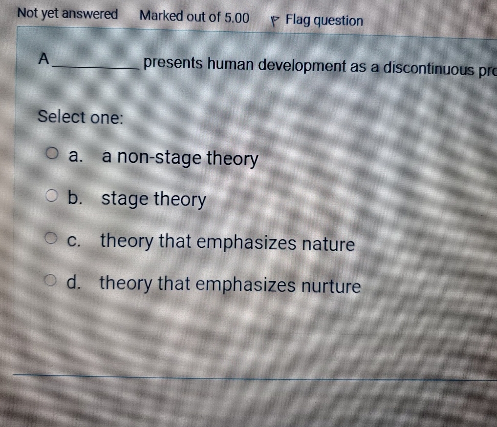 Solved Not yet answered Marked out of 5.00, ﻿F Flag | Chegg.com