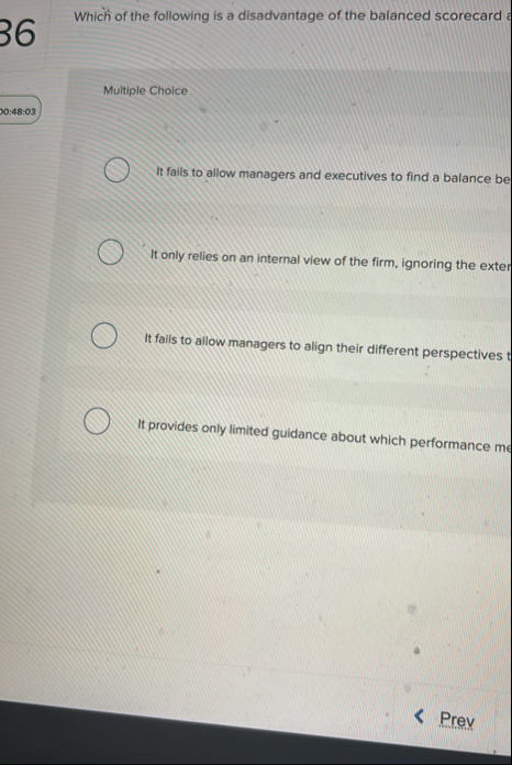 Solved Which of the following is a disadvantage of the | Chegg.com