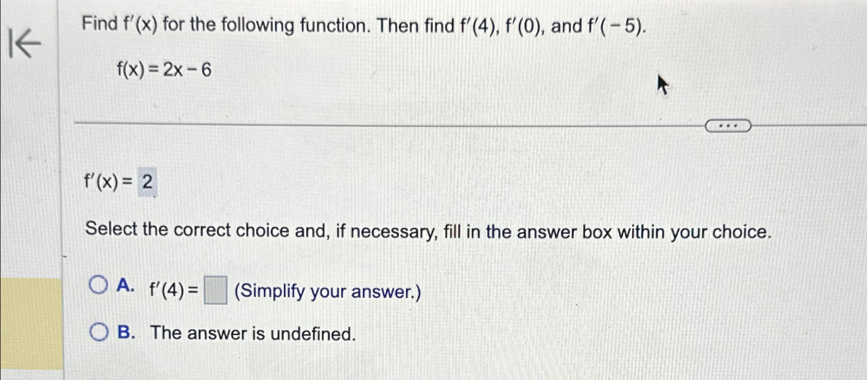 Solved Find f'(x) ﻿for the following function. Then find | Chegg.com