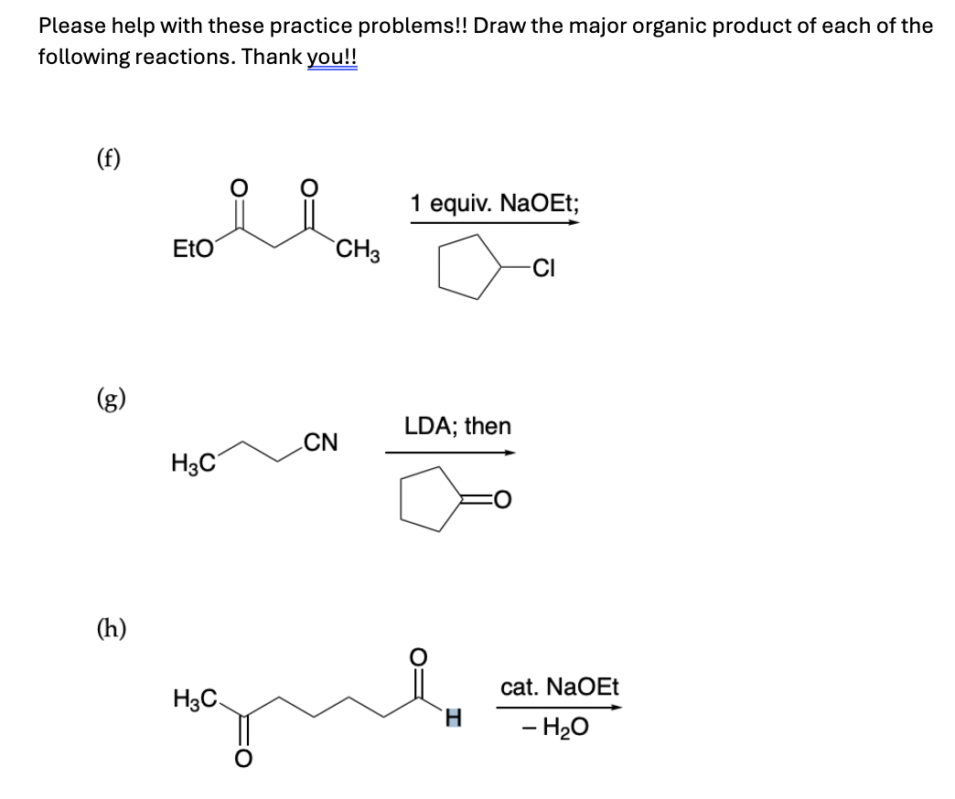 Solved Please help with these practice problems!! Draw the | Chegg.com