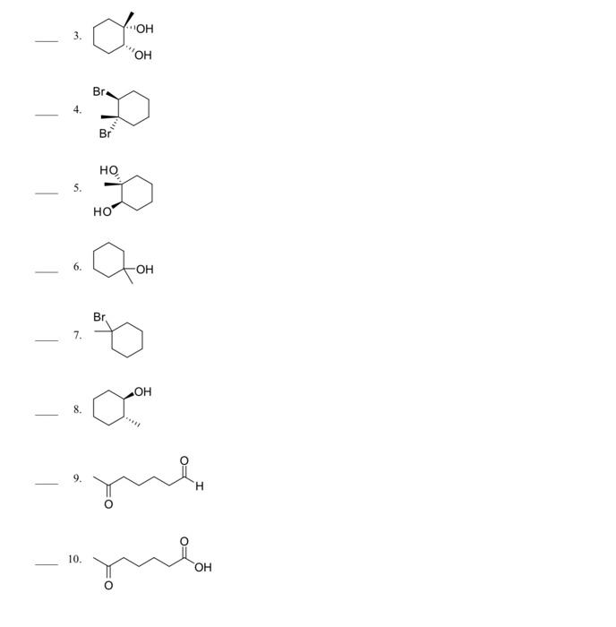 Solved Match the following reagents to create the products | Chegg.com