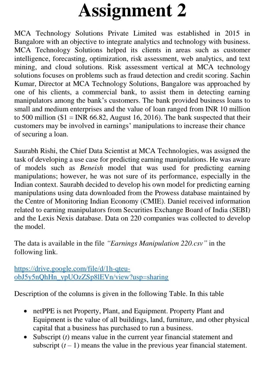 MCA Technology Solutions Private Limited was | Chegg.com