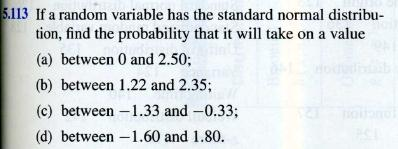 Solved If a random variable has the standard normal | Chegg.com