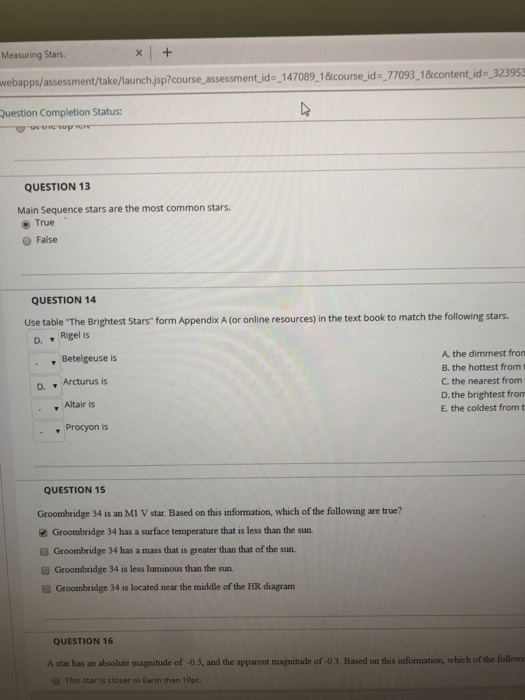Solved Measuring Stars x + | Chegg.com