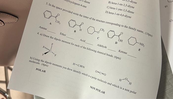 Solved B) hexa-l-en-3,5-diyne C) bexa-1-yne-3,5-diene D) | Chegg.com