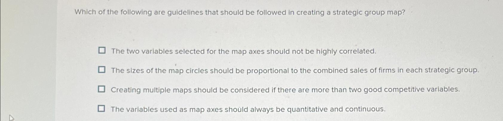 Solved Which of the following are guidelines that should be | Chegg.com