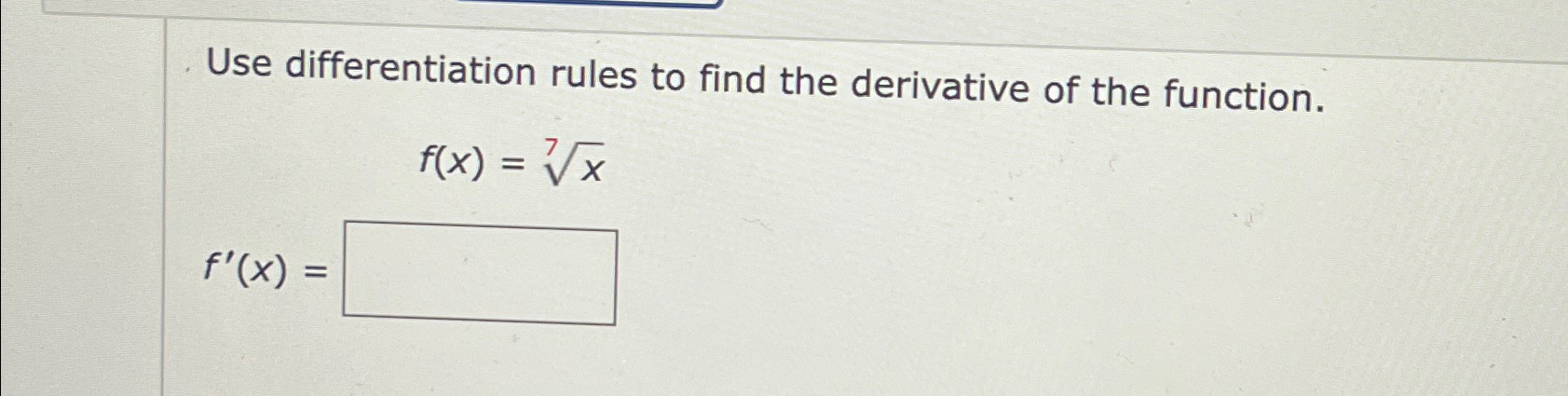 Solved Use differentiation rules to find the derivative of | Chegg.com