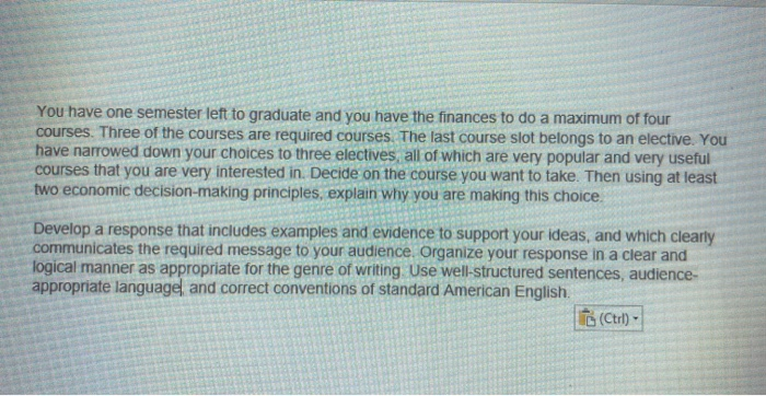 Solved You have one semester left to graduate and you have | Chegg.com