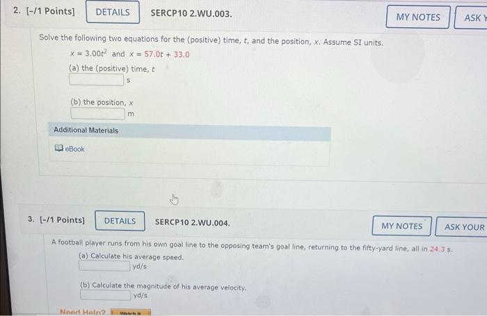 Solved Solve the following two equations for the (positive) | Chegg.com