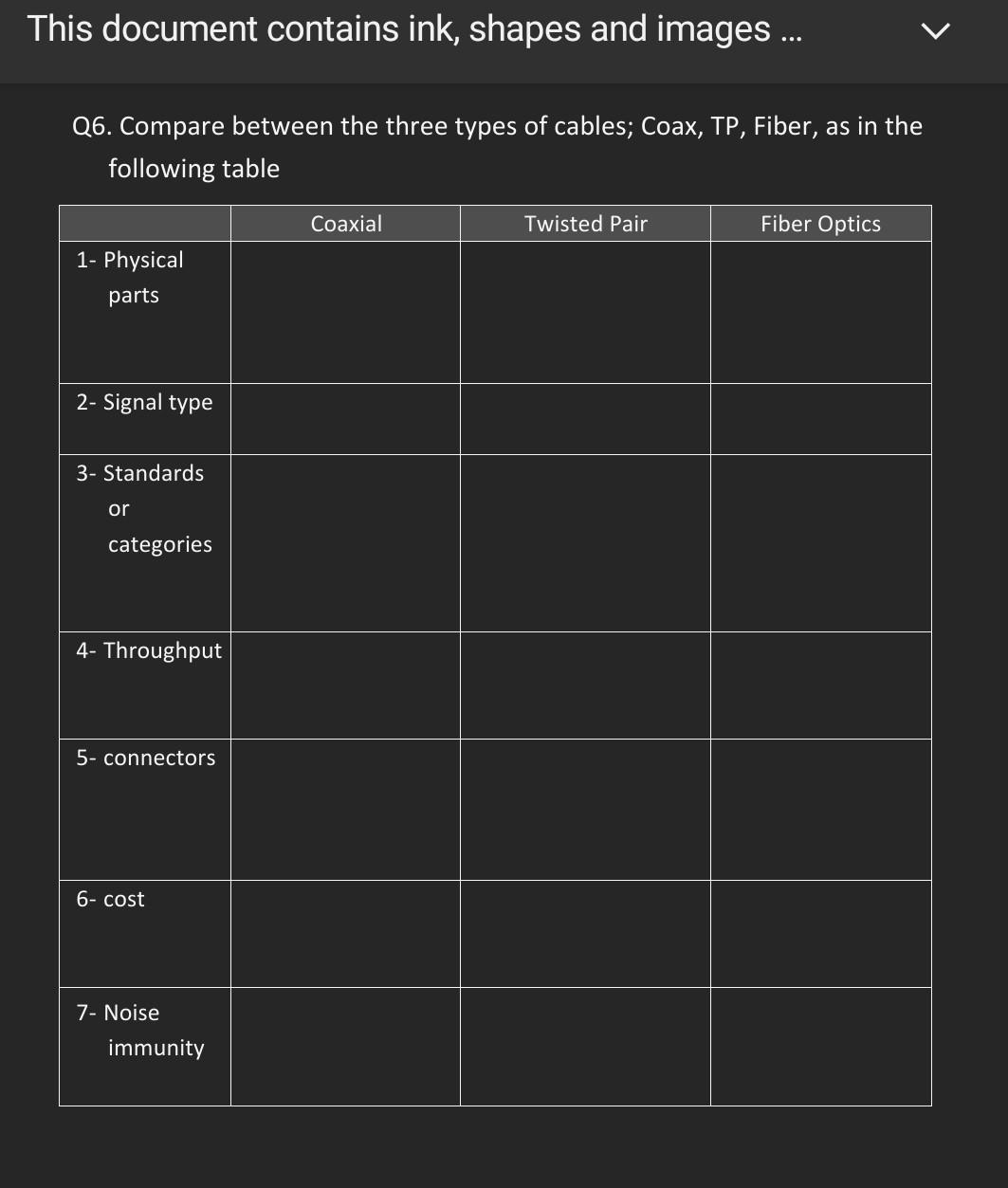 Solved This document contains ink, shapes and images ... 06 | Chegg.com