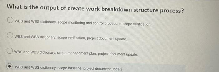 Solved What work breakdown structure refers to? Sequentially | Chegg.com