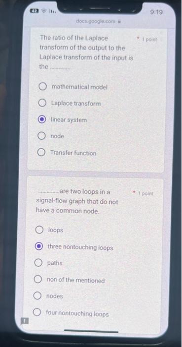 Solved The ratio of the Laplace transform of the output to | Chegg.com
