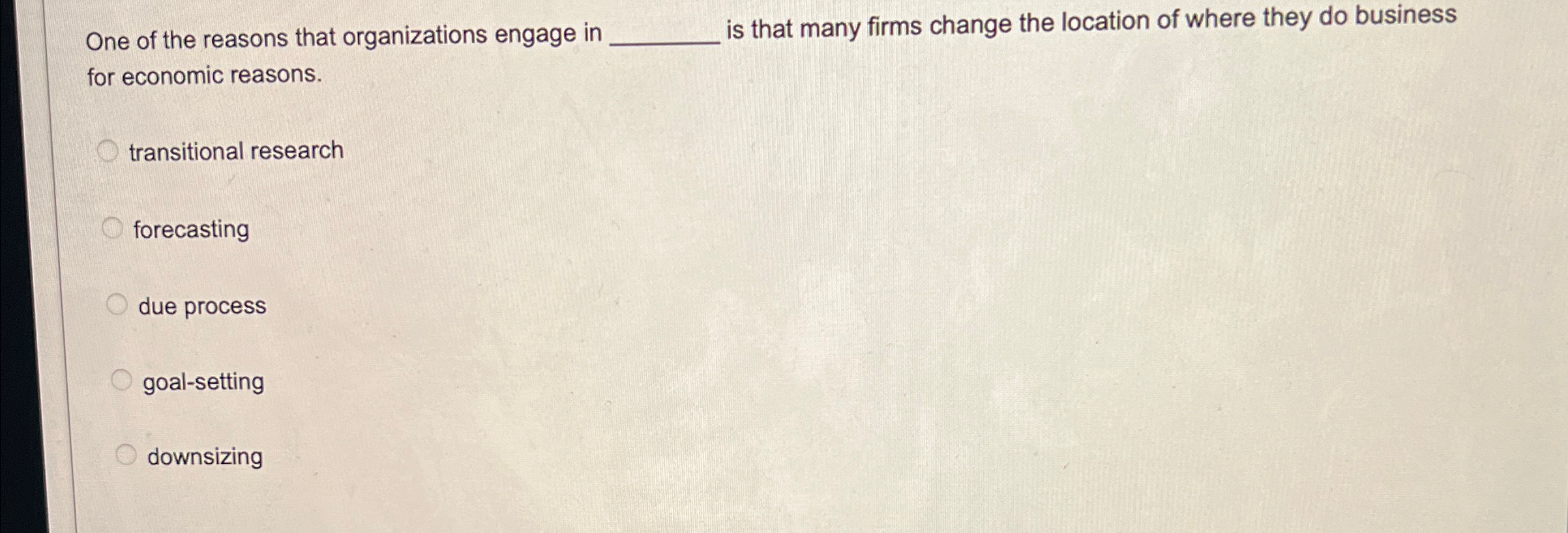 Solved One of the reasons that organizations engage in is | Chegg.com