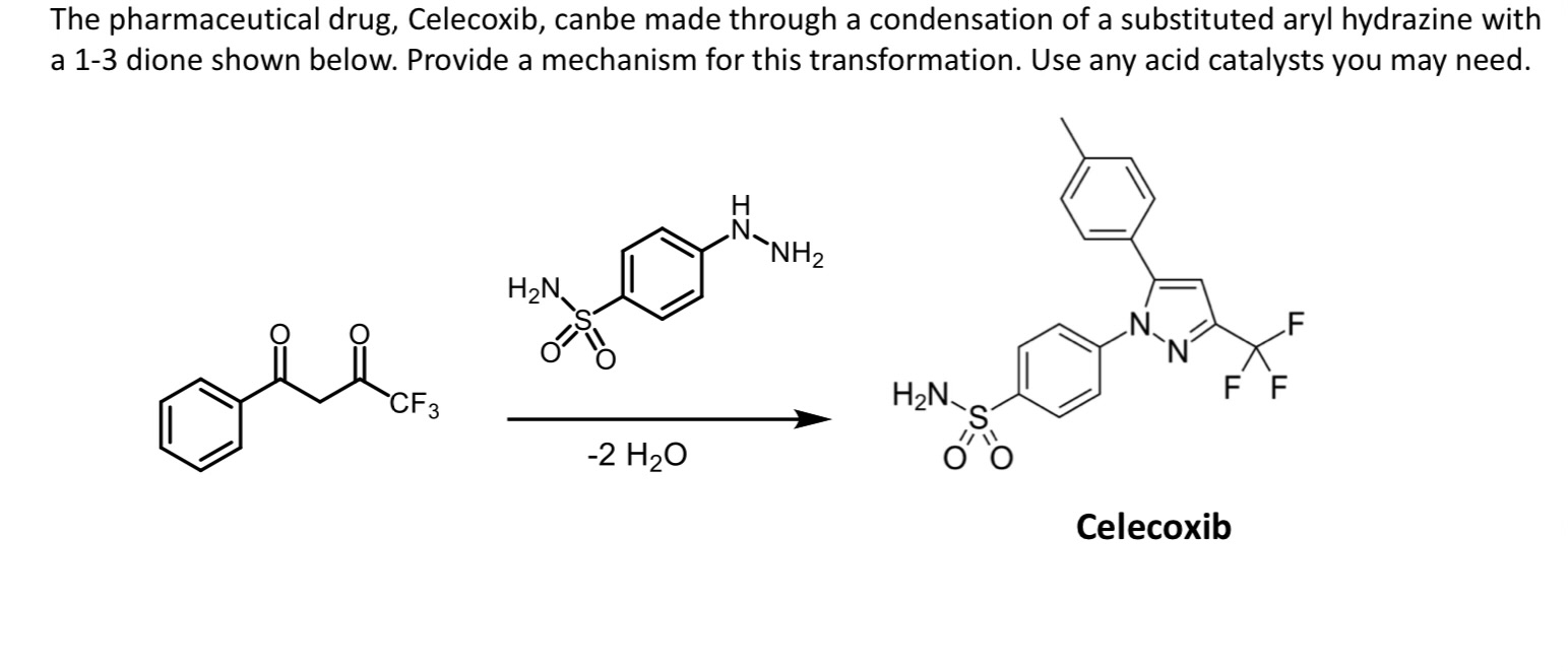 Solved DRAW THE MECHANISM!!!!The pharmaceutical drug, | Chegg.com