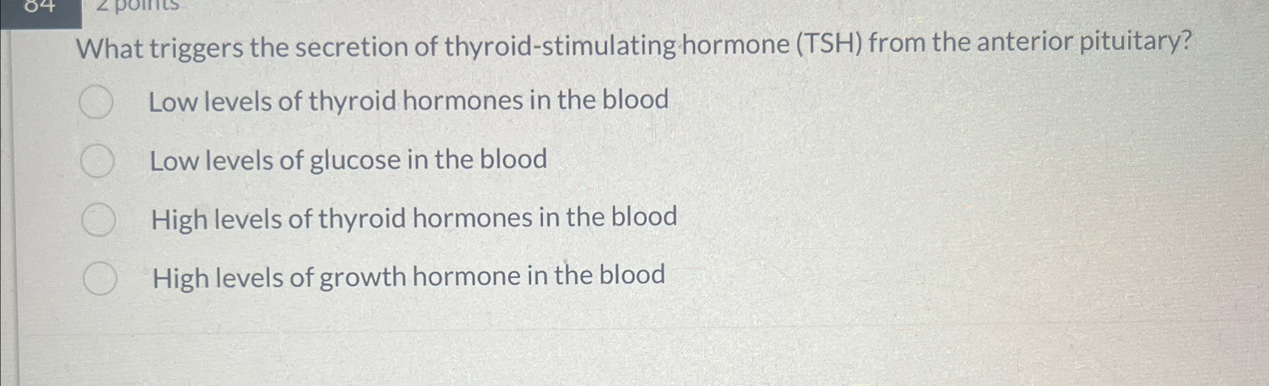 Solved What triggers the secretion of thyroid-stimulating | Chegg.com